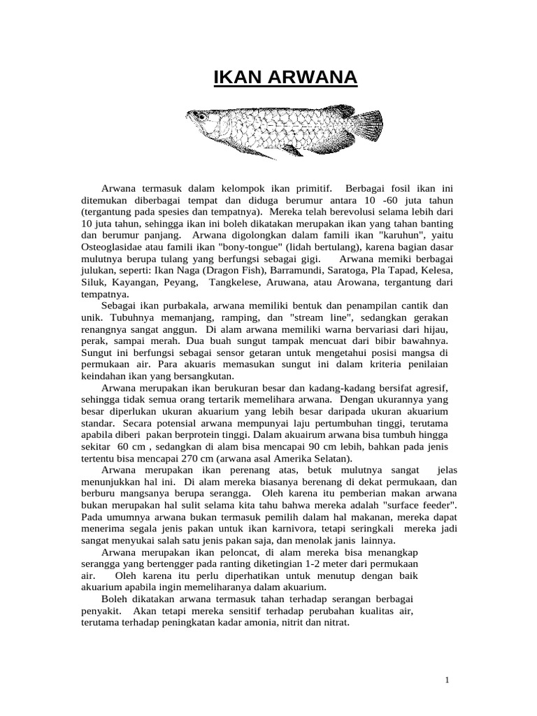 MAKALAH Ikan Arwana | PDF