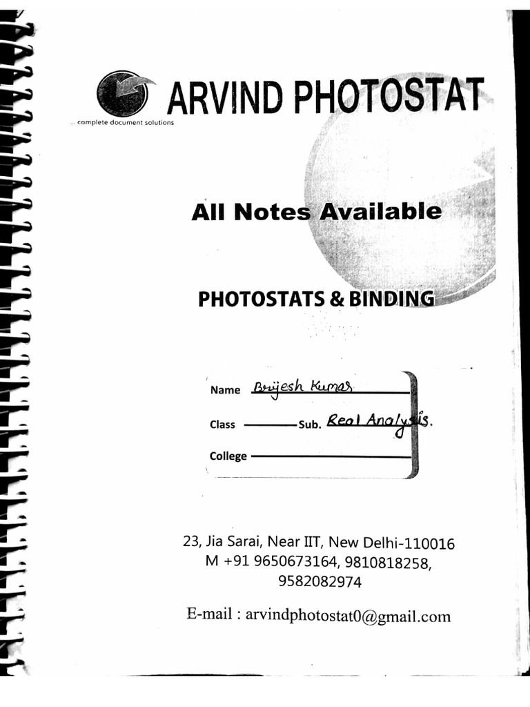 1.1 Real Analysis Pi AIM Part-1 | PDF