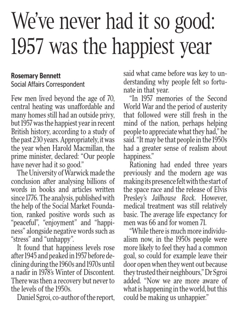 times_24th_january_2017_-_britain_never_happier_than_in_1957 | PDF