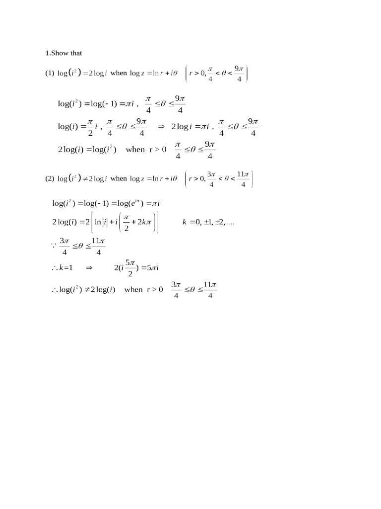 複變Mid2-複習習題 | PDF