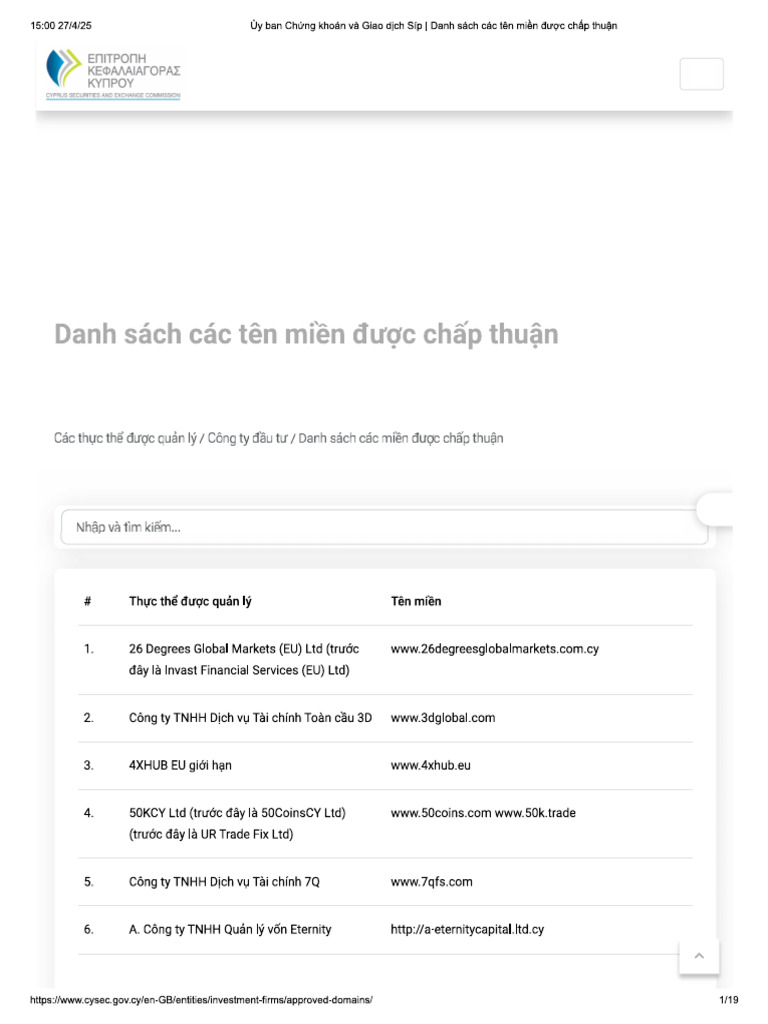 Danh Sách Sàn Forex | PDF
