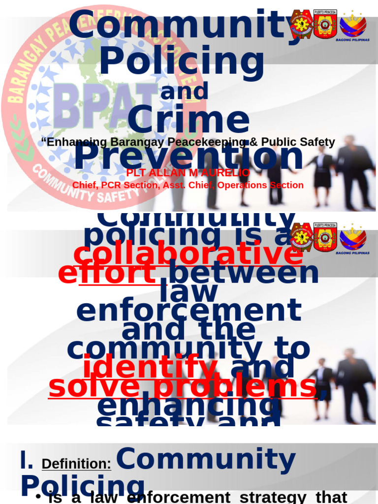 COMMUNITY POLICING & Crime Prevention BPAT | PDF | Police | Crimes