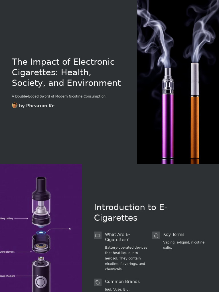 The Impact of Electronic Cigarettes Health | PDF | Electronic Cigarette ...