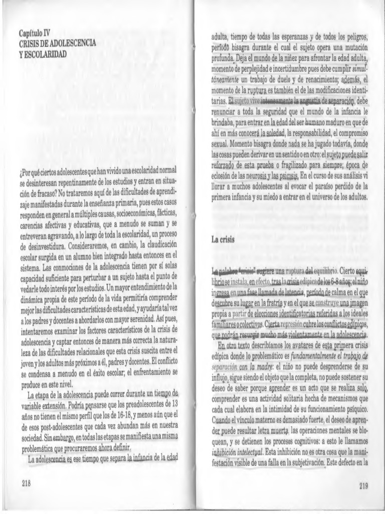 Malestar en El Docente (Completo) - Anny Cordié-109-124 | PDF ...
