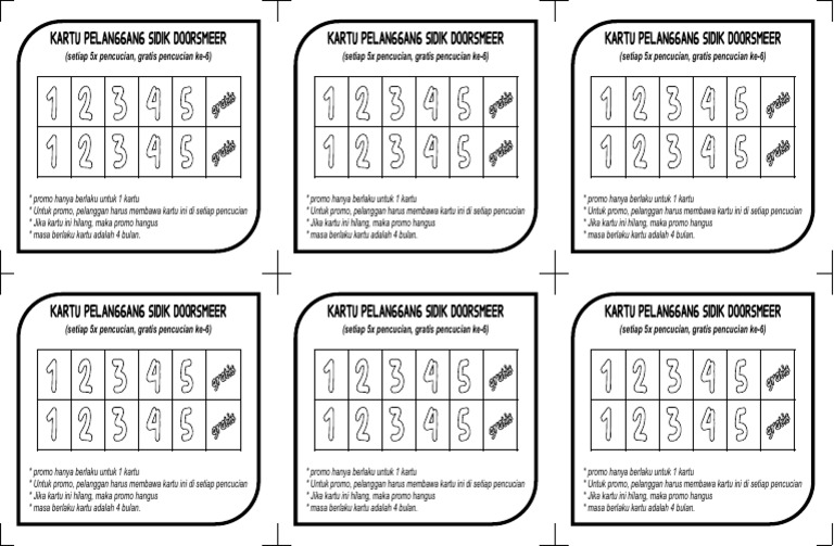 Kartu Pelanggan Doorsmeer 6 | PDF