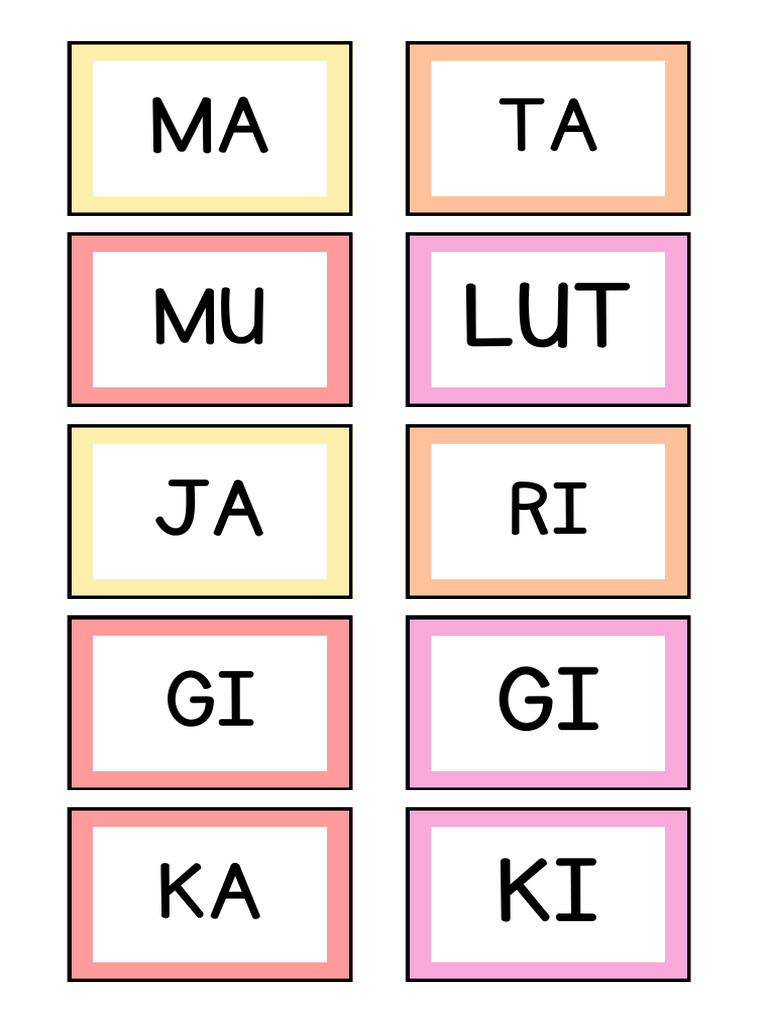 Ing Words Phonics Flashcards in Colorful Simple Style | PDF