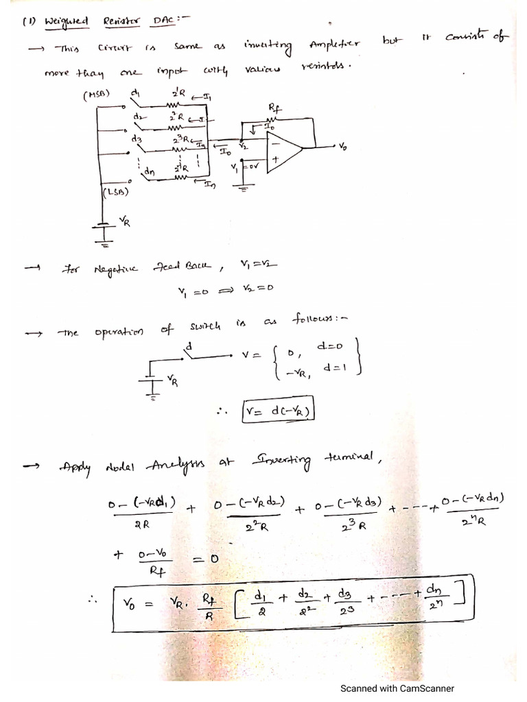 Binary weighted Resistor DAC (1)_copy_copy | PDF
