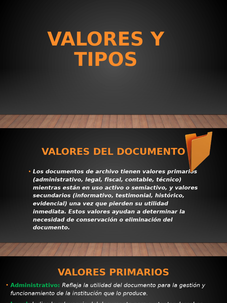 VALORES Y TIPOS Jheremy Ricra | PDF