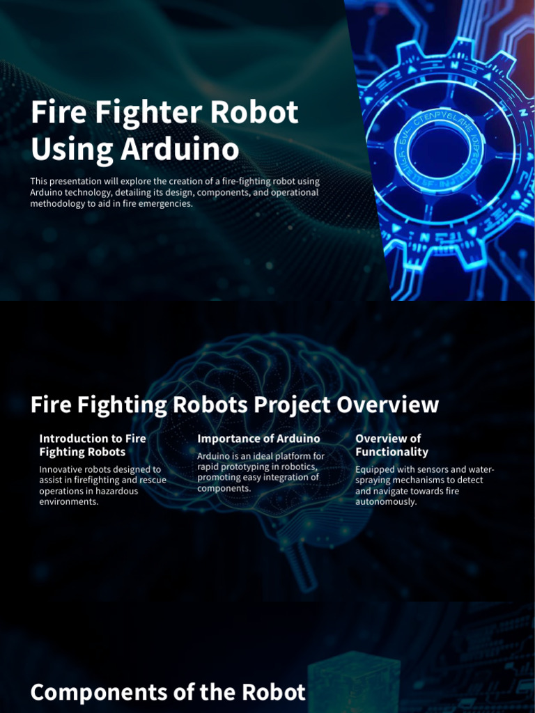 Fire Fighter Robot Using Arduino | PDF | Robot | Robotics