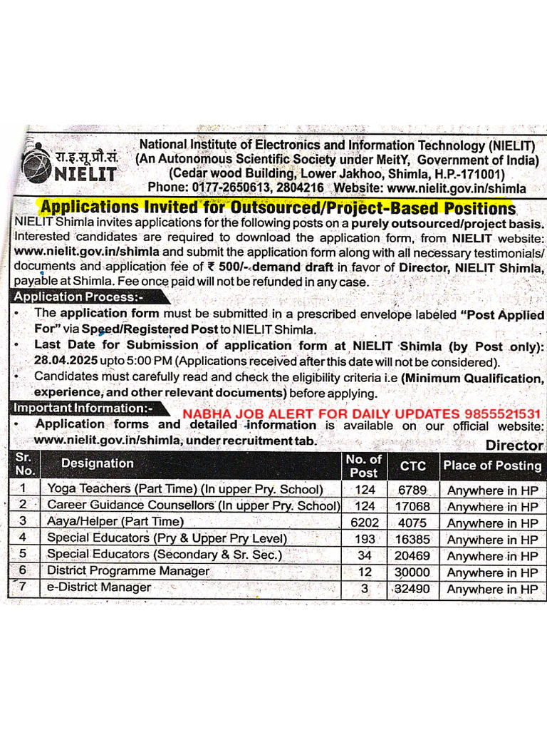 Nielit Shimla | PDF