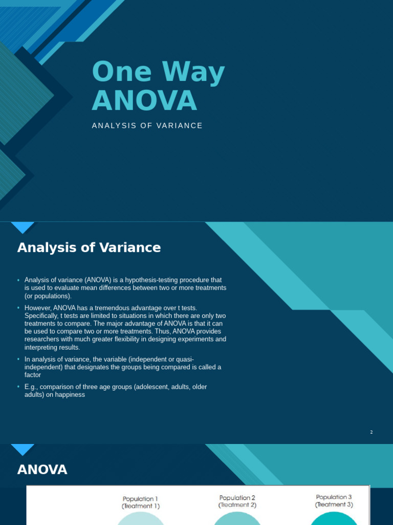 ONE WAY ANOVA and ANCOVA | PDF | Analysis Of Variance | Analysis Of ...