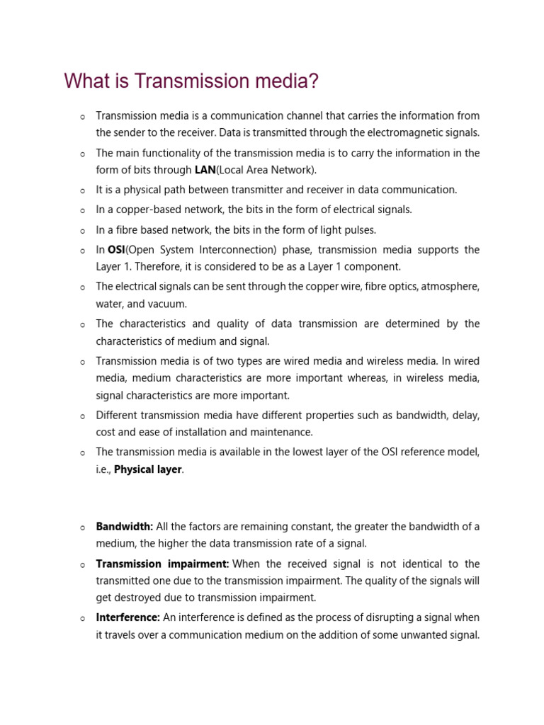Transmission Media and Switching | PDF | Transmission Medium | Multiplexing