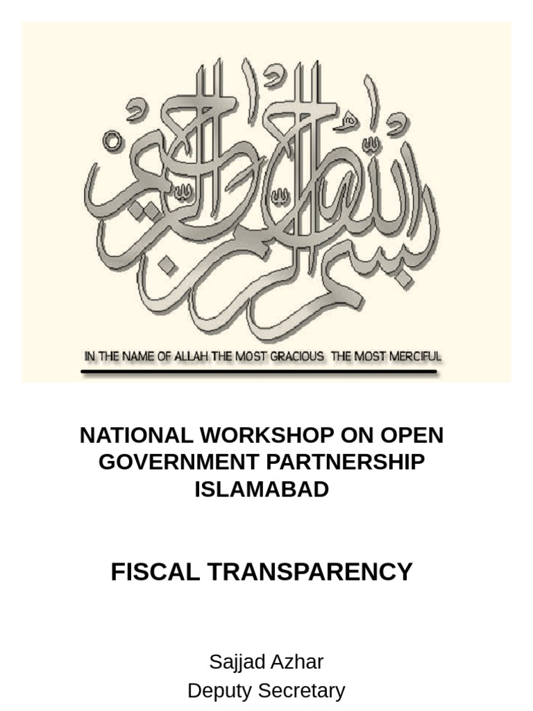 Fiscal Transparency | PDF | Transparency (Behavior) | Public Sphere