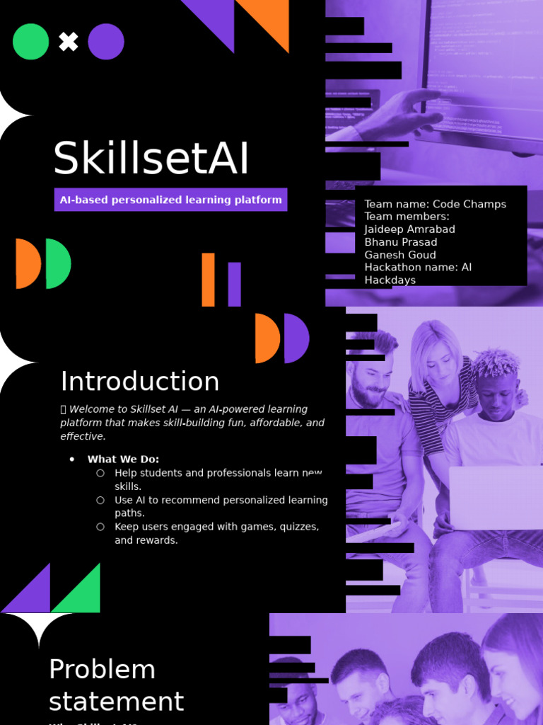 CodeChamps Presentation | PDF | Artificial Intelligence | Intelligence (AI) & Semantics