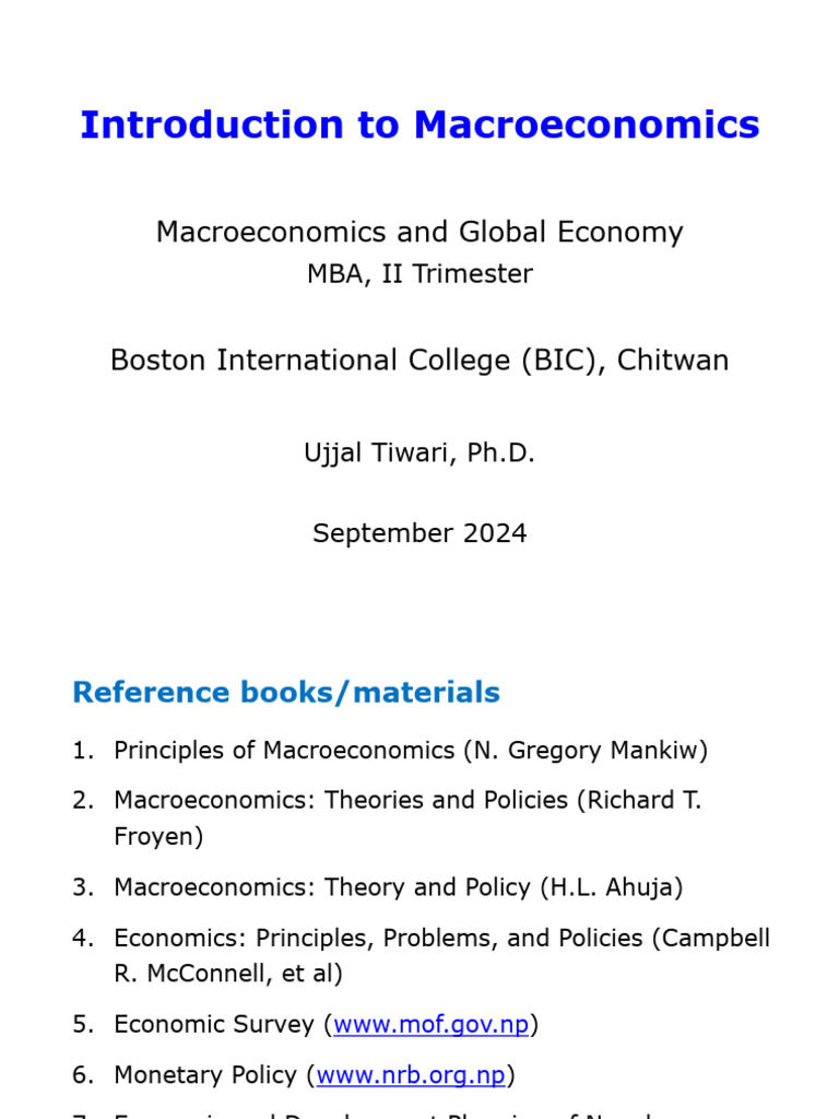 Overview of Macroeconomic Theories | PDF | Macroeconomics | Inflation