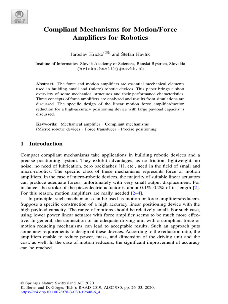 Lee, A Novel Compliant Mechanism Design For Piezo System | PDF ...