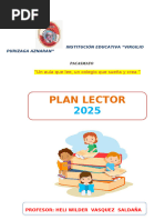 5°-Plan Lector-2025-Modelo | PDF | Maestros | Comprensión lectora