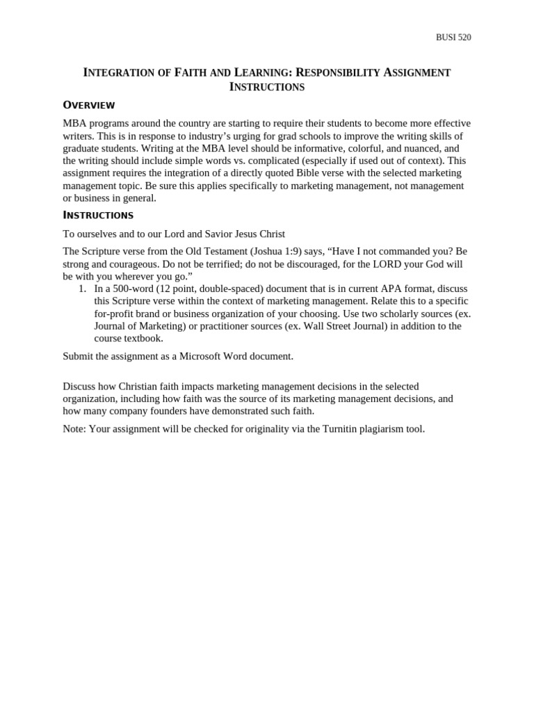 Faith Integration in Marketing Management | PDF