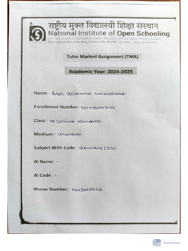 Chemistry (TMA) Compressed | PDF