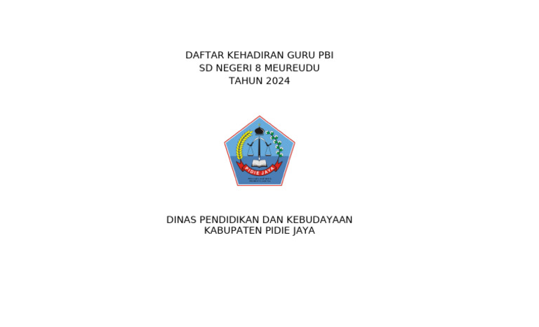 DAFTAR KEHADIRAN GURU PBI | PDF