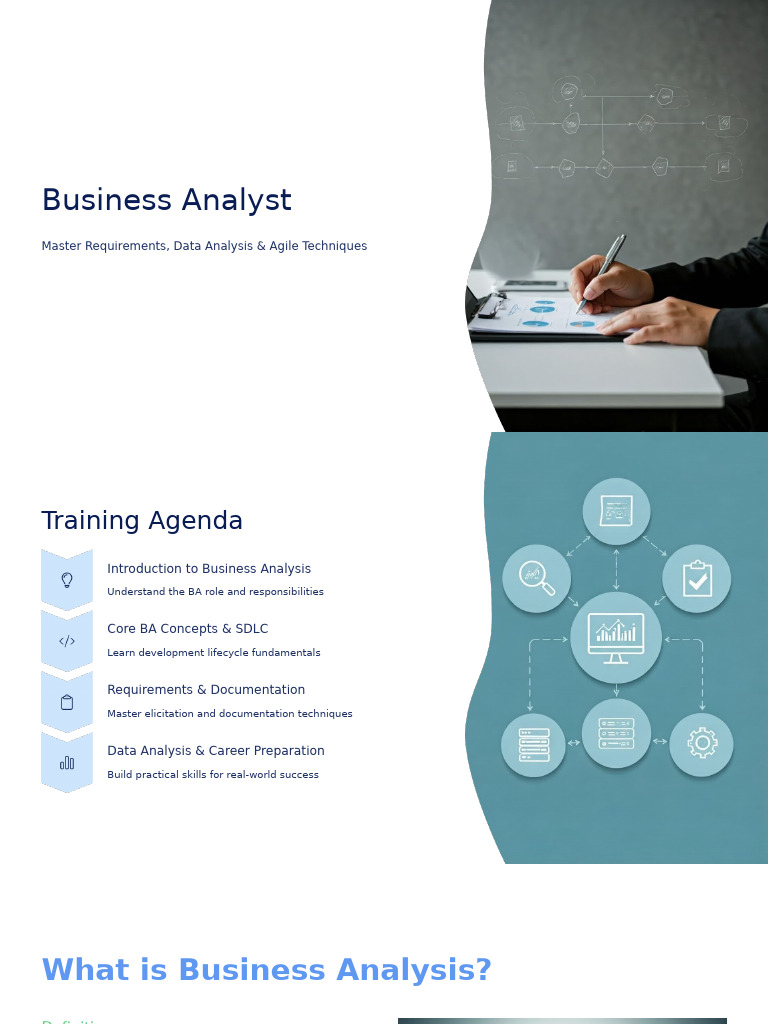 Business Analyst Training Agenda Guide | PDF
