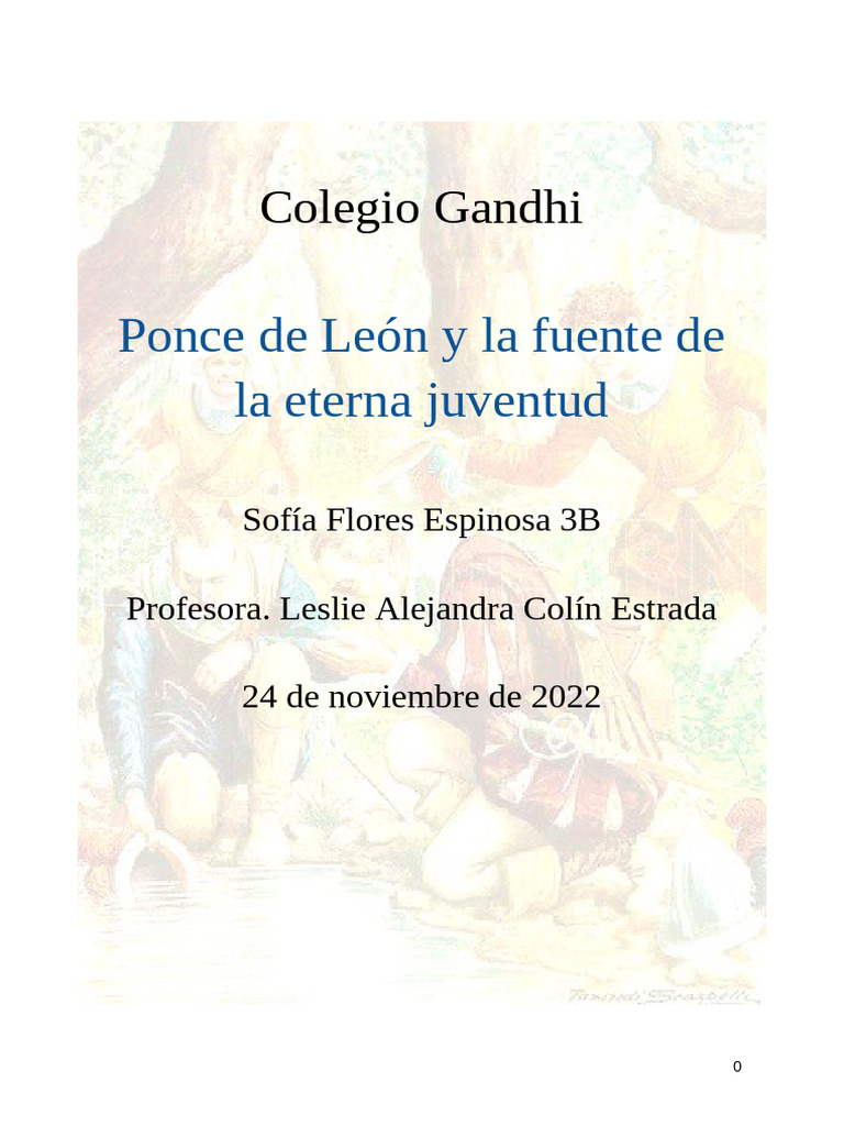 Ponce de León y La Fuente de La Eterna Juventud | PDF