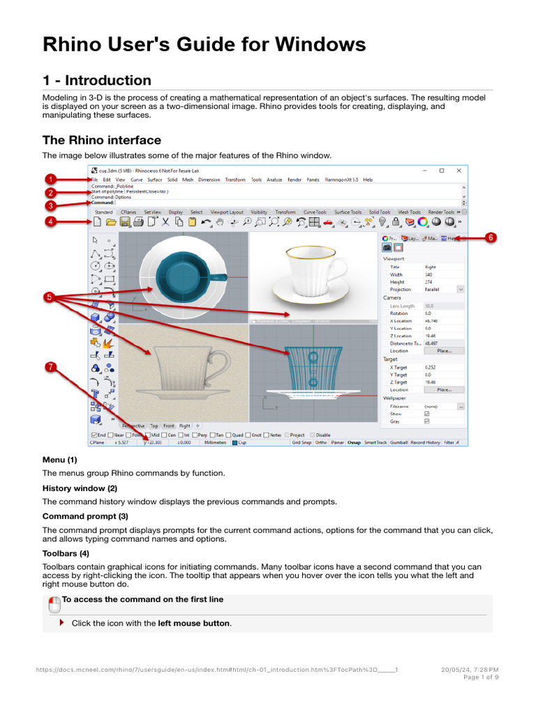 Rhino User Guide | PDF | Window (Computing) | Button (Computing)