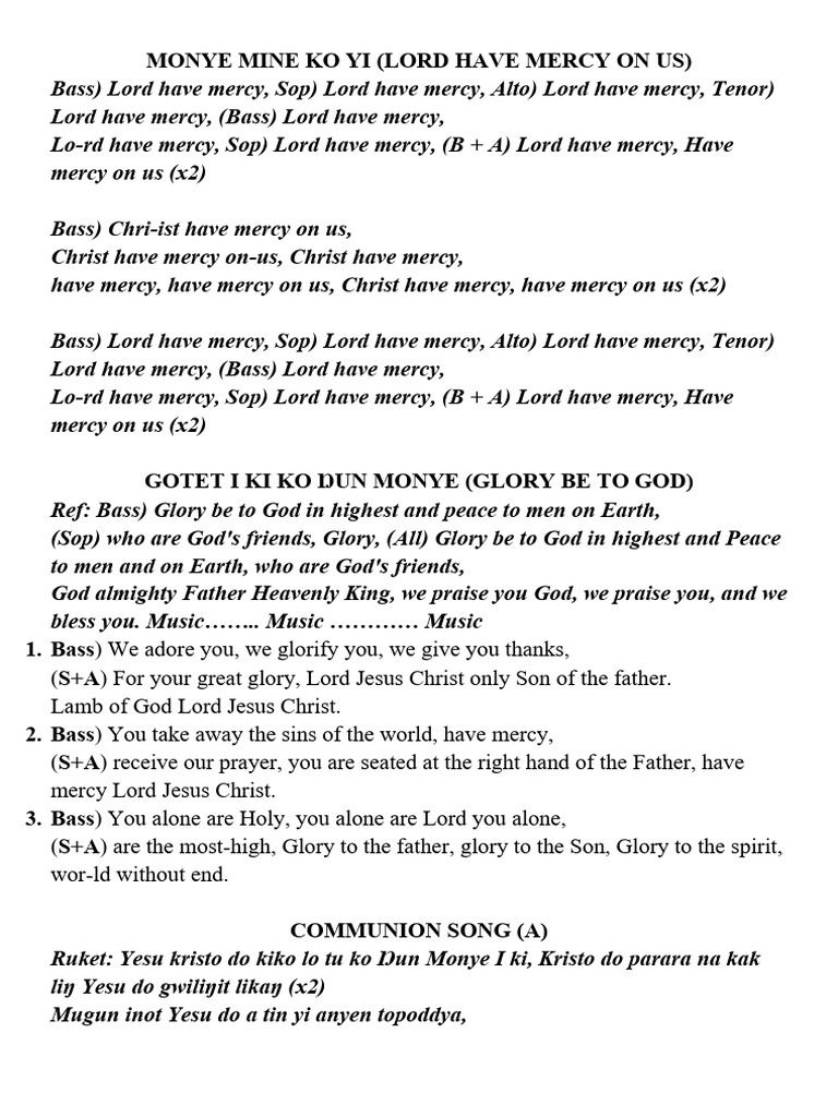 Songs For The St. Joseph The Worker | PDF | Glory (Religion) | Mercy