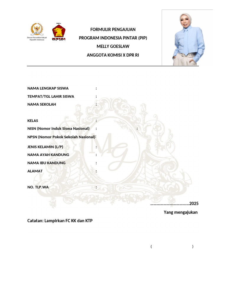 FORMULIR PIP REV 2_PIP | PDF