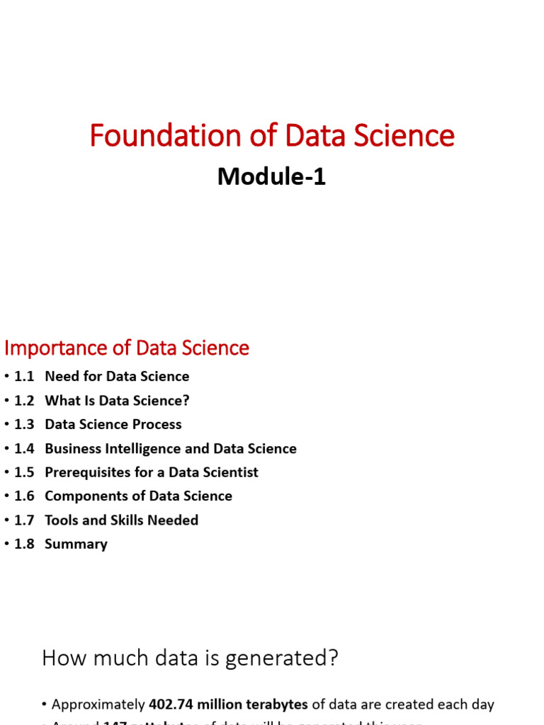 1-Need For Data Science-13!12!2024 | PDF | Data Science | Data