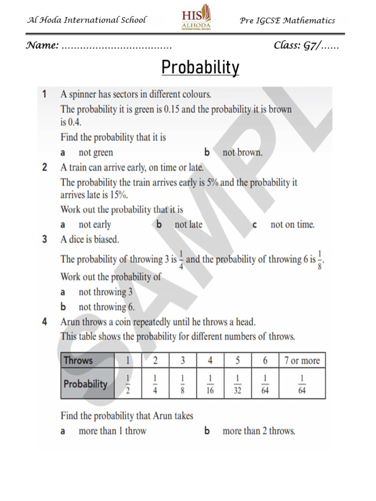 Probability Homework | PDF