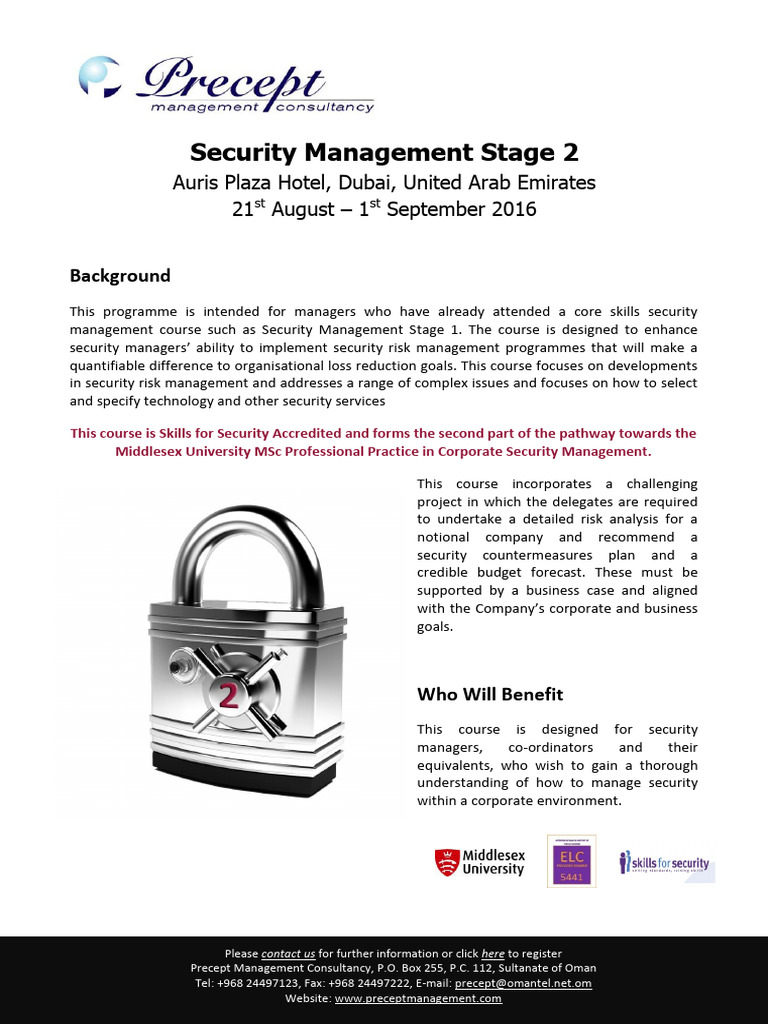 Security Management Stage 2 | PDF | Computer Security | Security