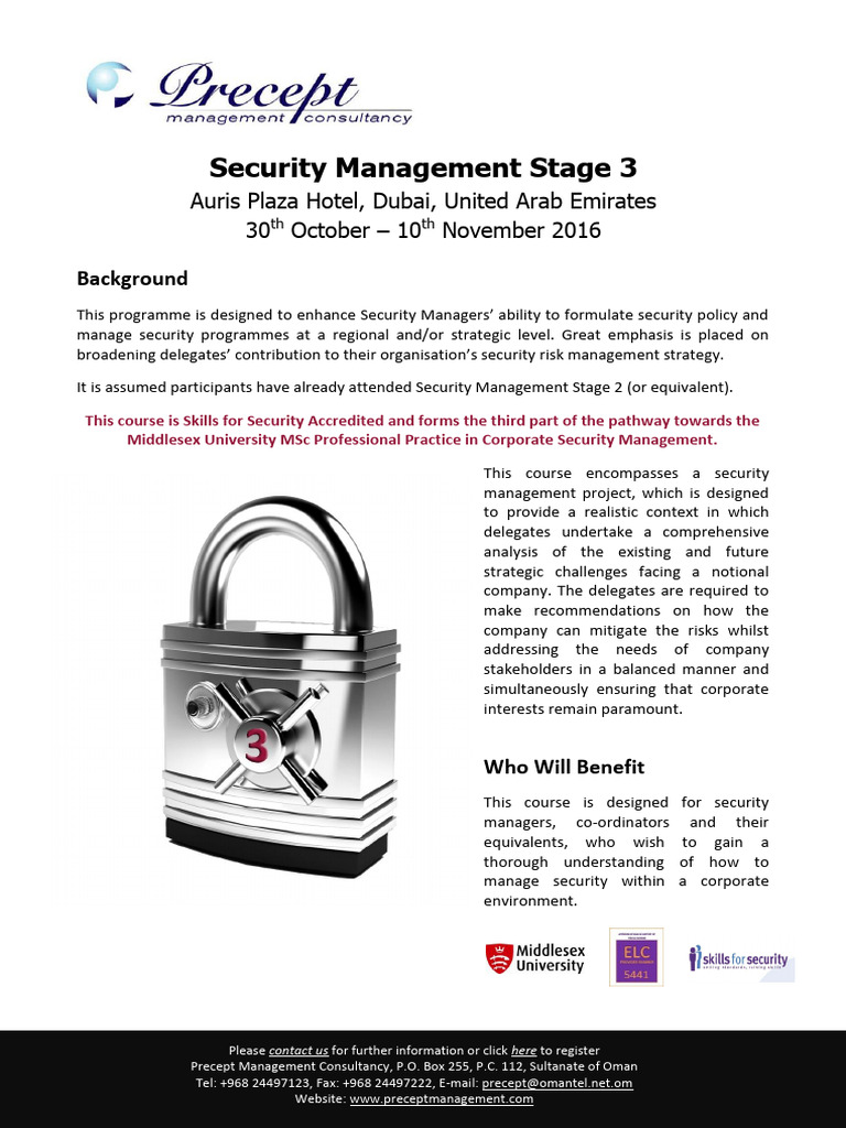 Security Management Stage 3 | PDF | United Arab Emirates | Saudi Arabia