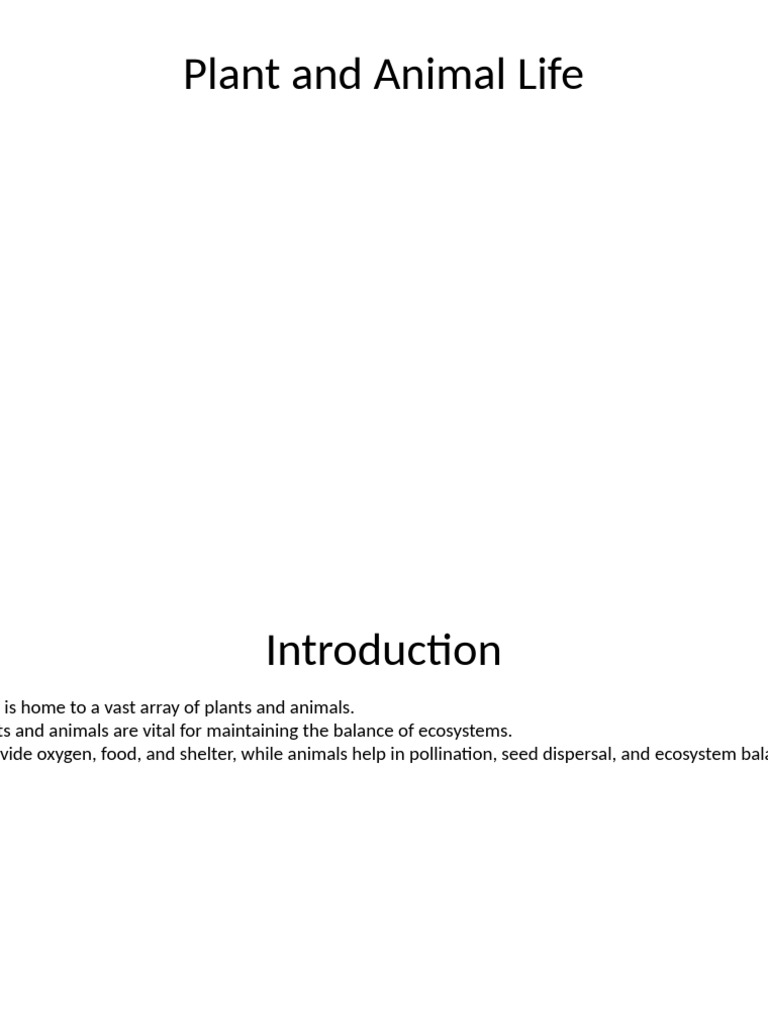 Plant_and_Animal_Life_Presentation | PDF