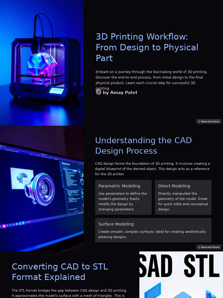 3D Printing Workflow From Design To Physical Part 2 | PDF | 3 D ...