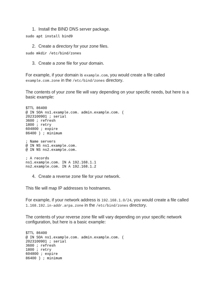 Install the DNS server package BIND9 | PDF | Domain Name System | Internet Protocols