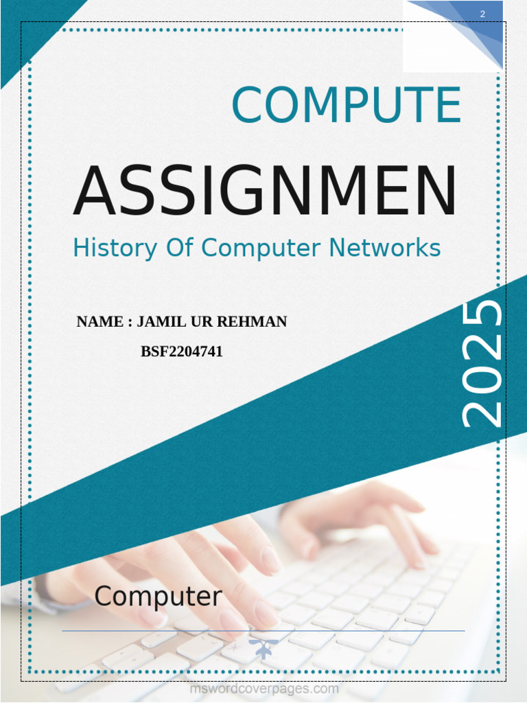 Computer Assignment Cover Page 1 | PDF | Computer Network | Packet Switching