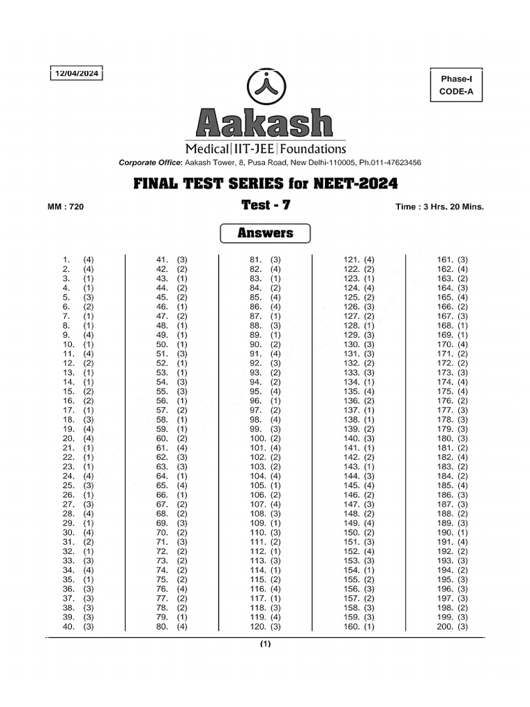 FTS 07 (A) - 12 04 2024 - Sol | PDF
