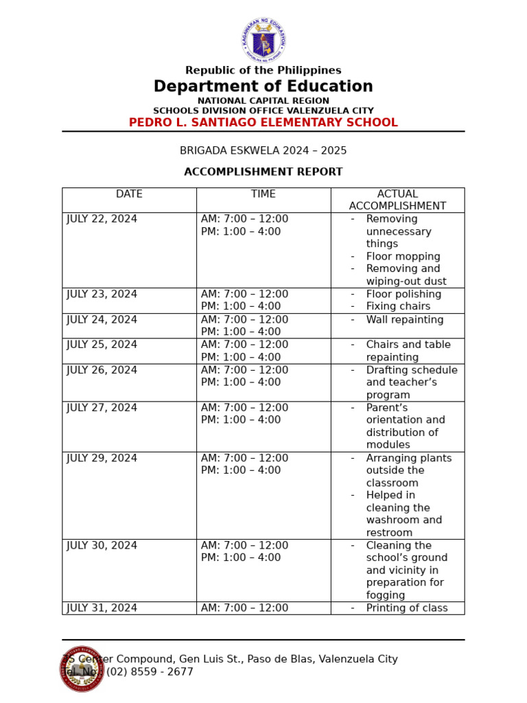 Brigada Eskwela 2024 Ar | PDF