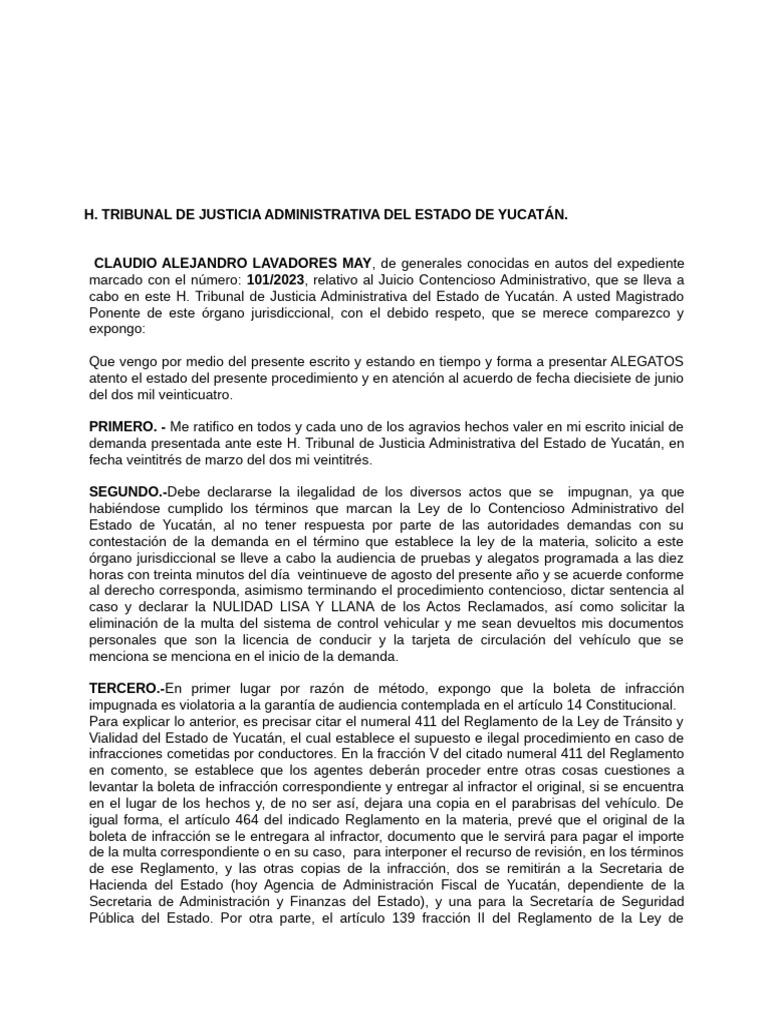 Alegatos Claudio | PDF | Multa (pena) | Gobierno