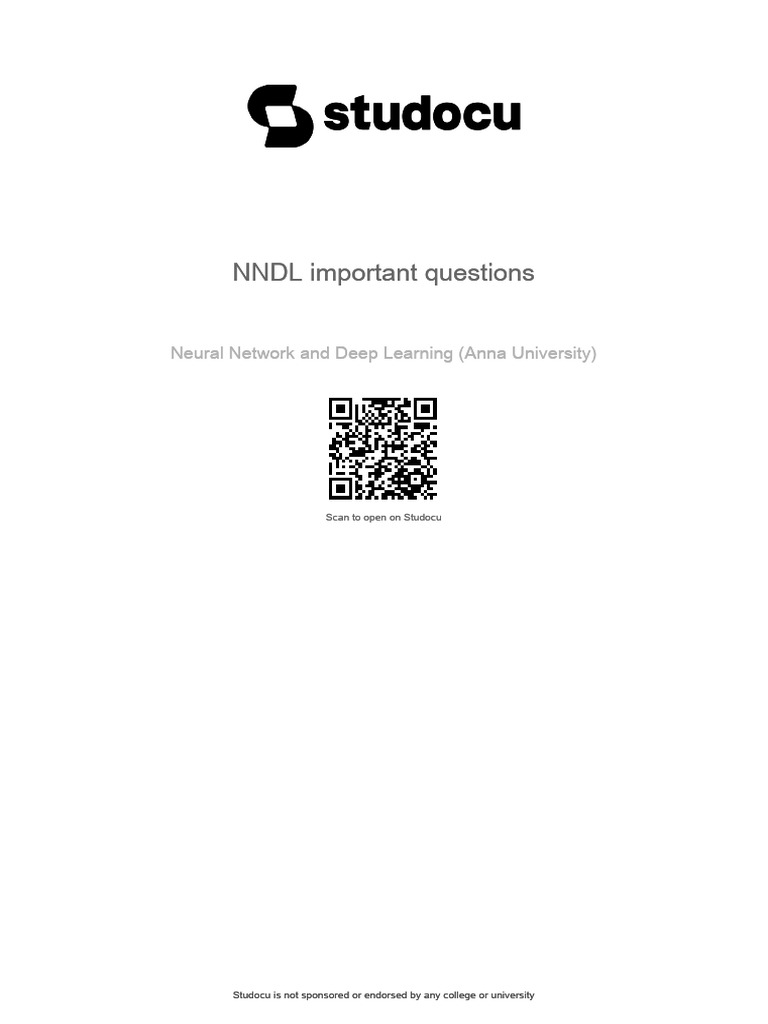 NNDL Important Questions | PDF