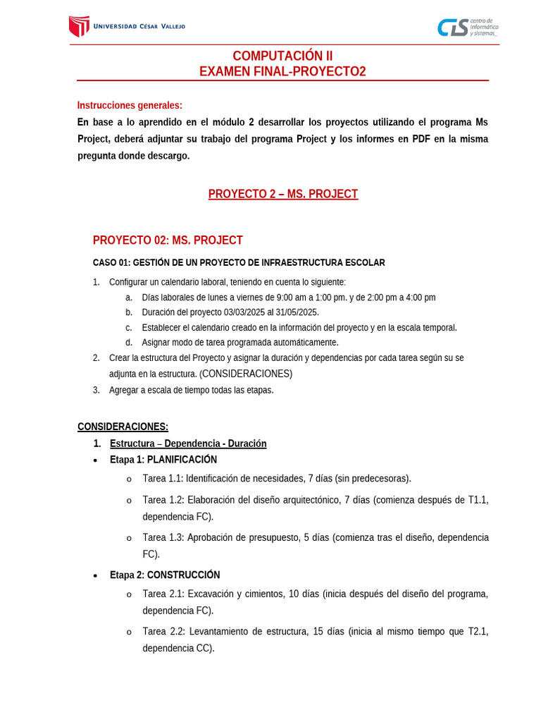 Instrucciones Examen Final P2-MZ4 | PDF