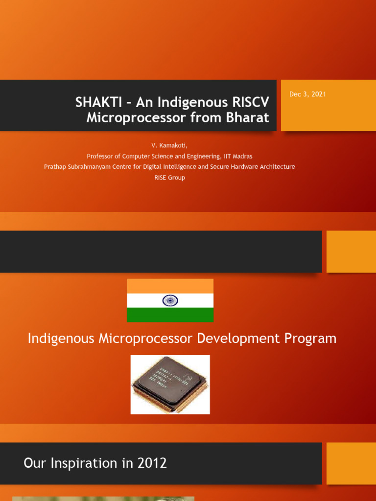 SHAKTI – An Indigenous RISCV Microprocessor from Bharat | PDF | Computer Architecture | Digital ...