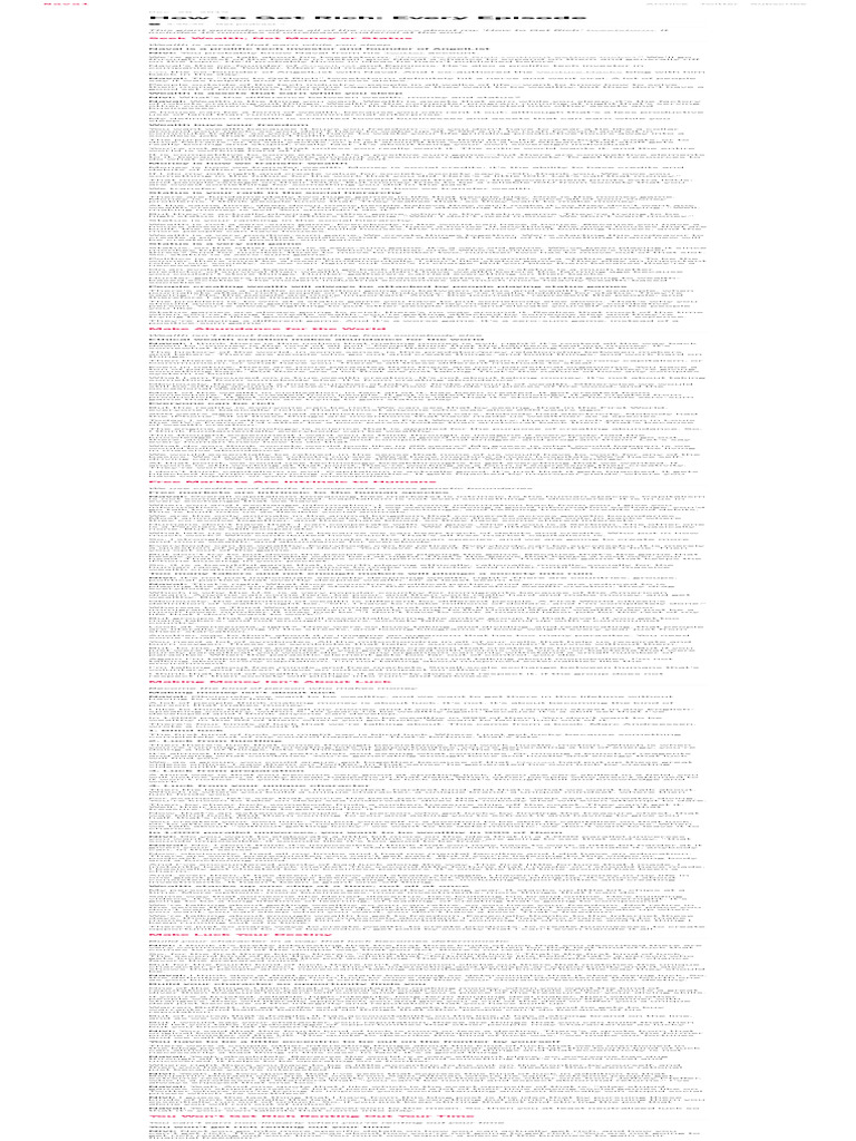 How To Get Rich Every Episode | PDF | Luck | Wealth