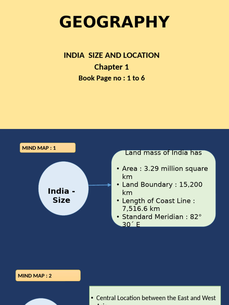 Geography: India Size and Location | PDF | Longitude | Equator