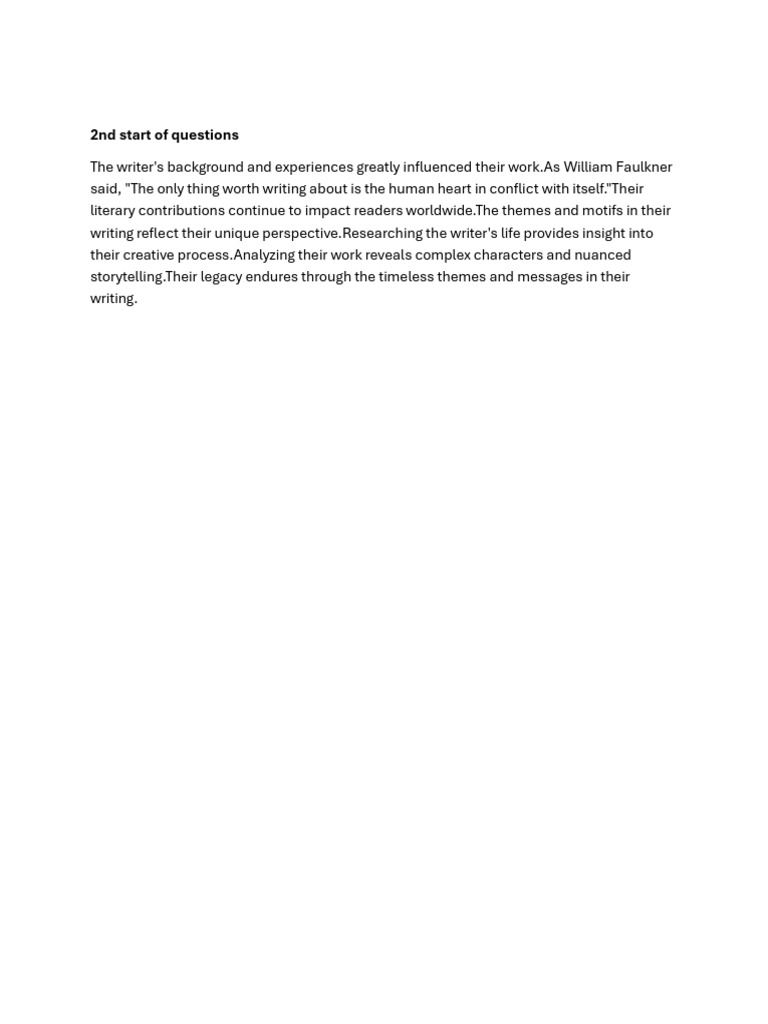 2nd Start of Questions | PDF