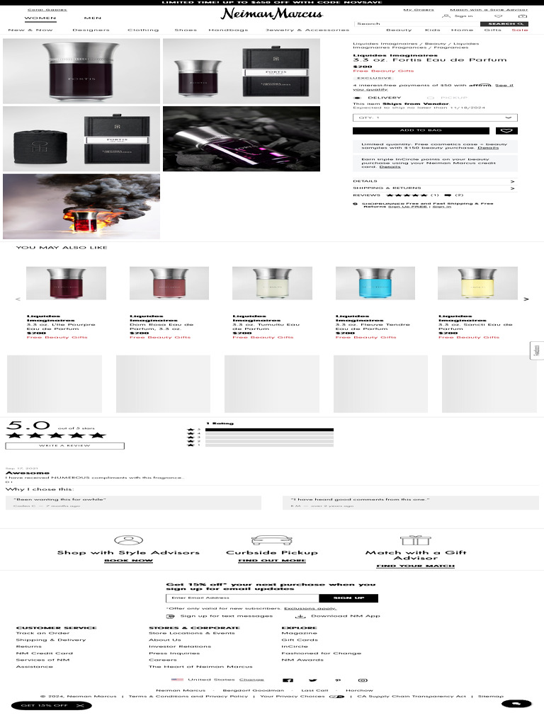 Liquides Imaginaires 3.3 Oz. Fortis Eau de Parfum Neiman Marcus | PDF