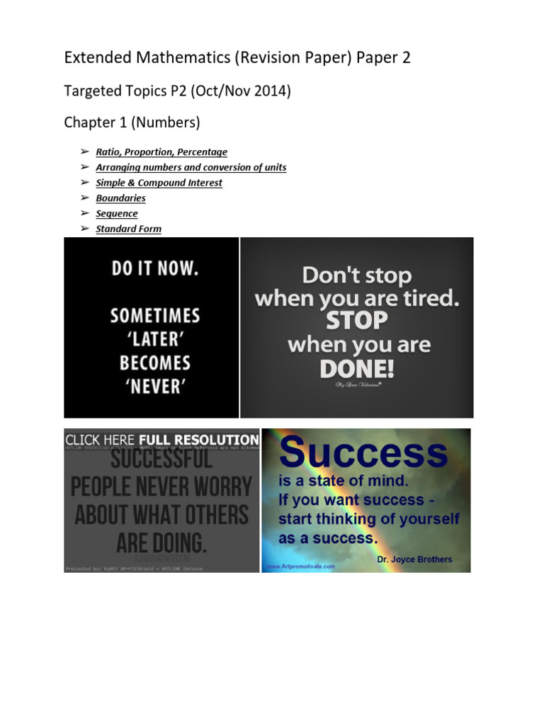 Numbers p2 0580 Maths | PDF