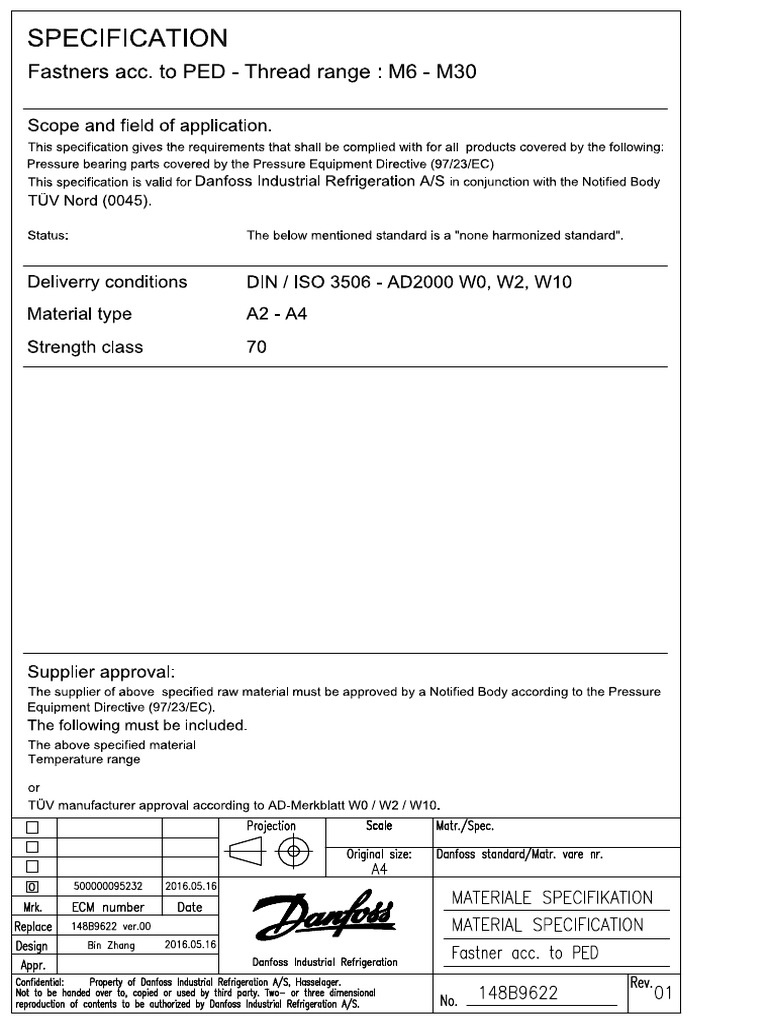 148B9622 Rev 01 (2016) Material Specification | PDF
