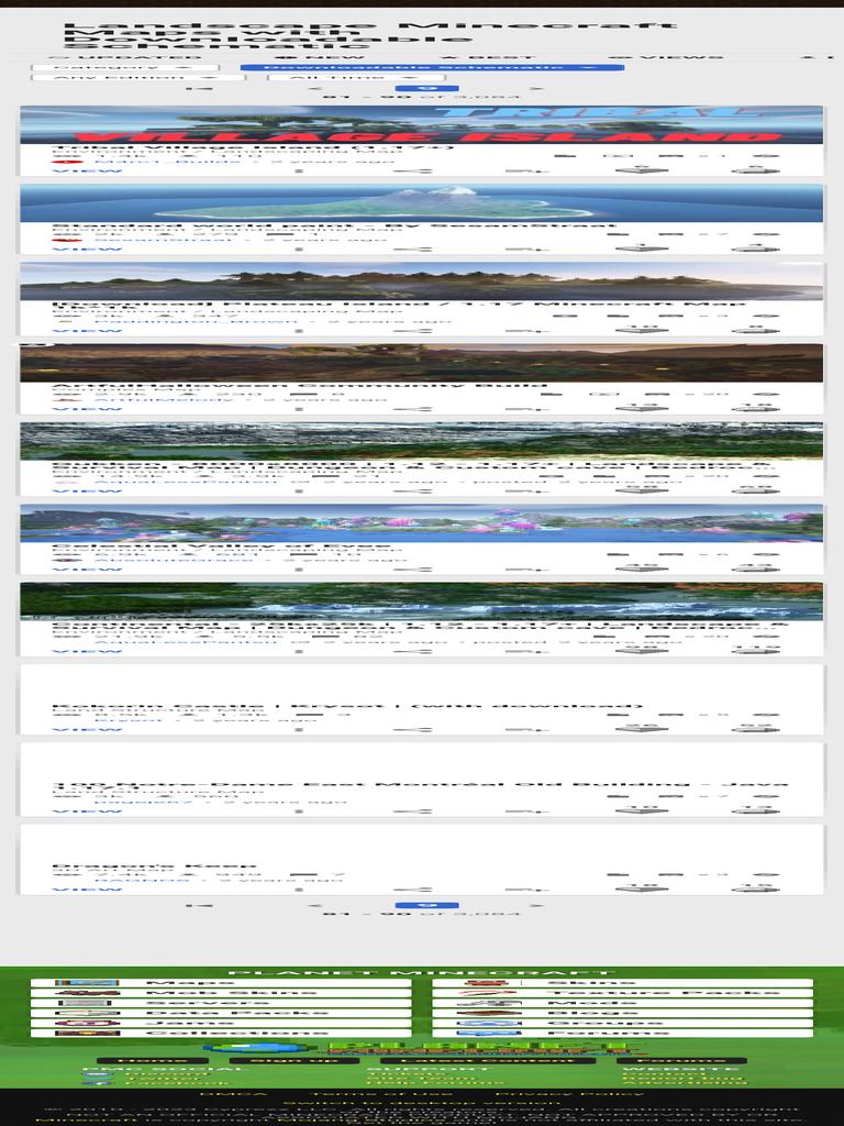 Landscape Minecraft Maps With Downloadable Schematic Page 9 | PDF | Minecraft